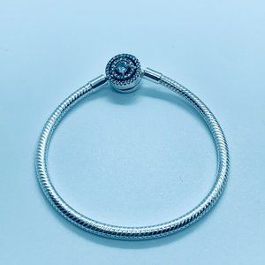 Pandora | Jewelry | Pandora Moments Halo Snake Chain Bracelet 59038c0 ...